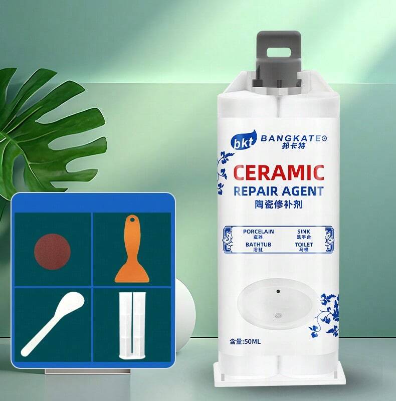 Agente de reparación cerámica: 1 botella de pegamento de extrusión, usado para sellar y reparar ...