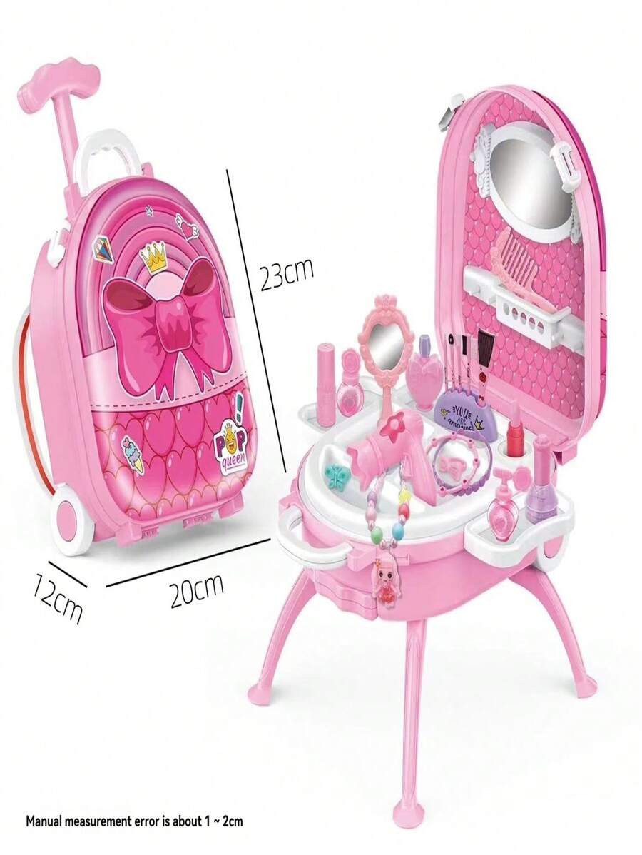 Girls' Makeup Backpack, Simulated Makeup Interactive Fun, Handheld Suitcase Backpack ...