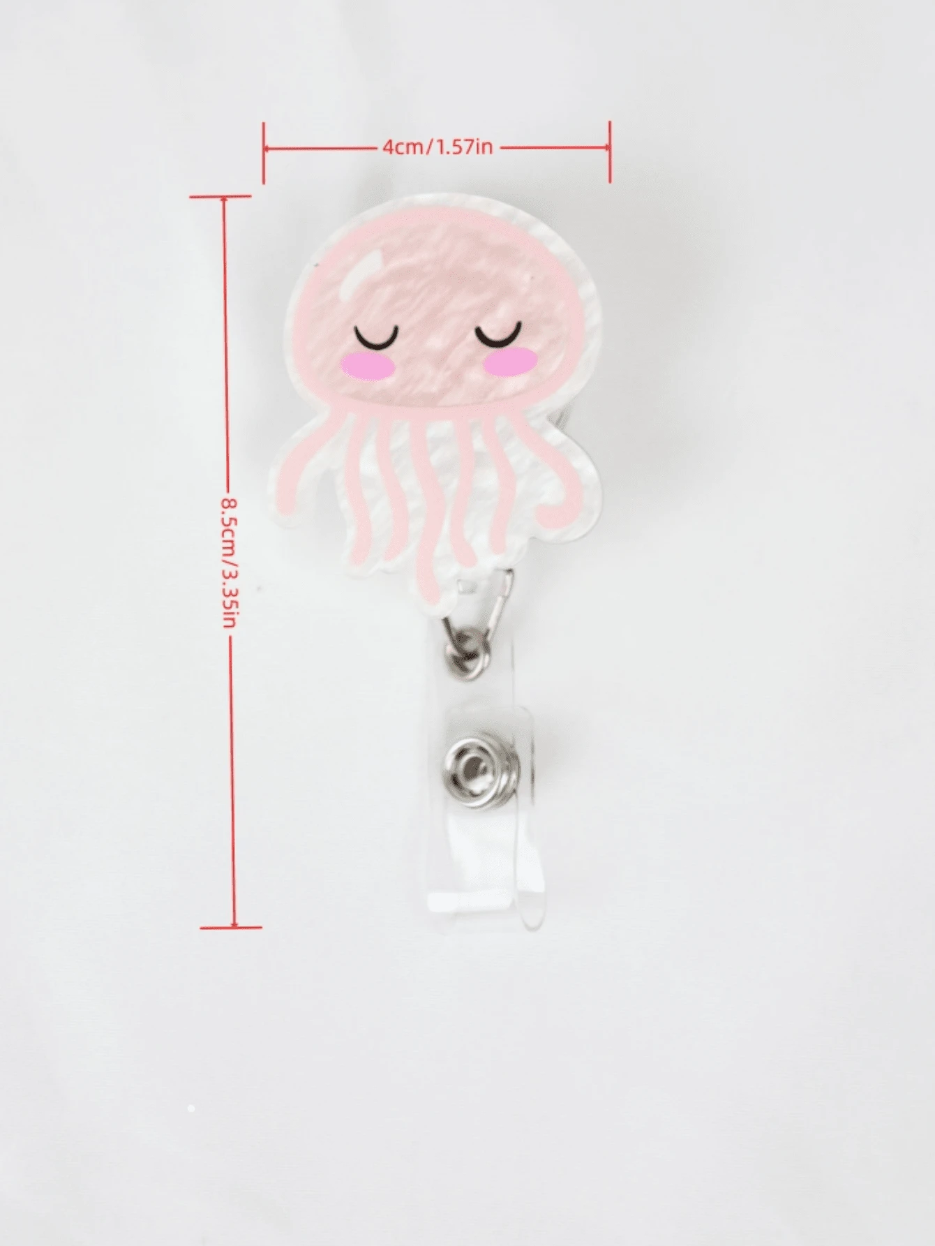 1PC Cute Ocean Series Jellyfish Retractable Acrylic ID Badge Holders ...