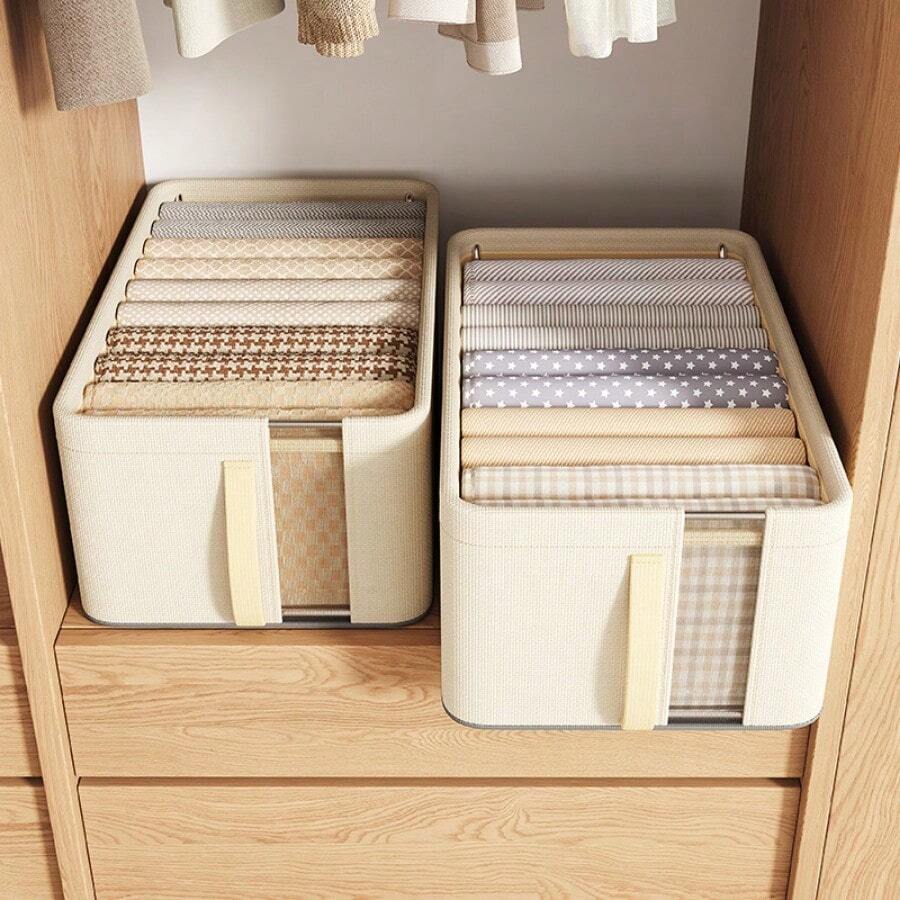 Oxford Cloth & Mesh Steel Frame Storage Boxes, Visible Desktop Storage ...