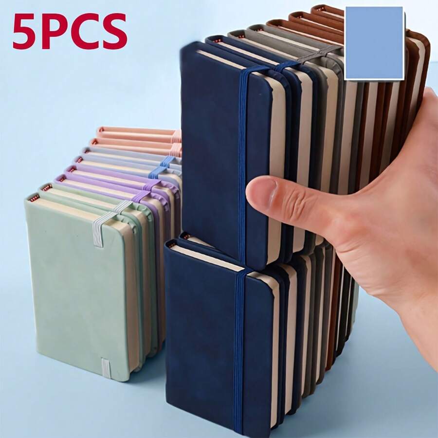 5 piezas de Libretas Mini A7, Bloc de notas portátil con bolsillo ...