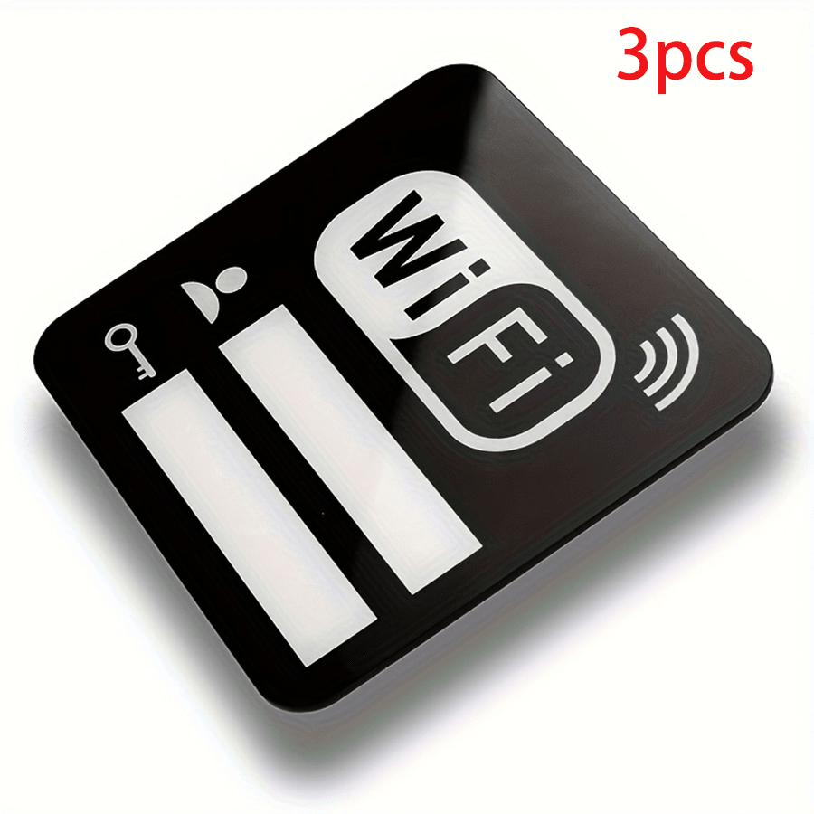 Acrylic WiFi Sign Display With Changeable Password Area For Home And ...