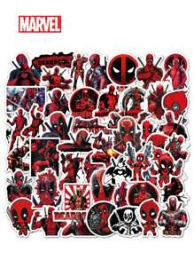 50pcs Marvel Officially Licensed Deadpool Vinyl Waterproof Stickers ...
