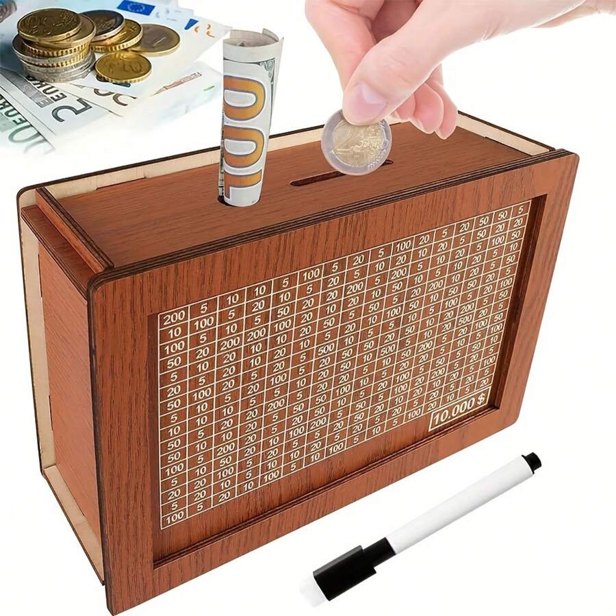 [Customer Favorite] Compact Wooden Penny Bank With Counter - Light ...