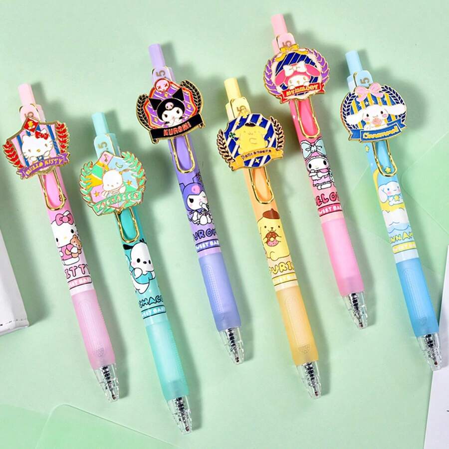 Sanrio Sanrio Series Multi-Color Push Button Gel Ink Pen | SHEIN UK
