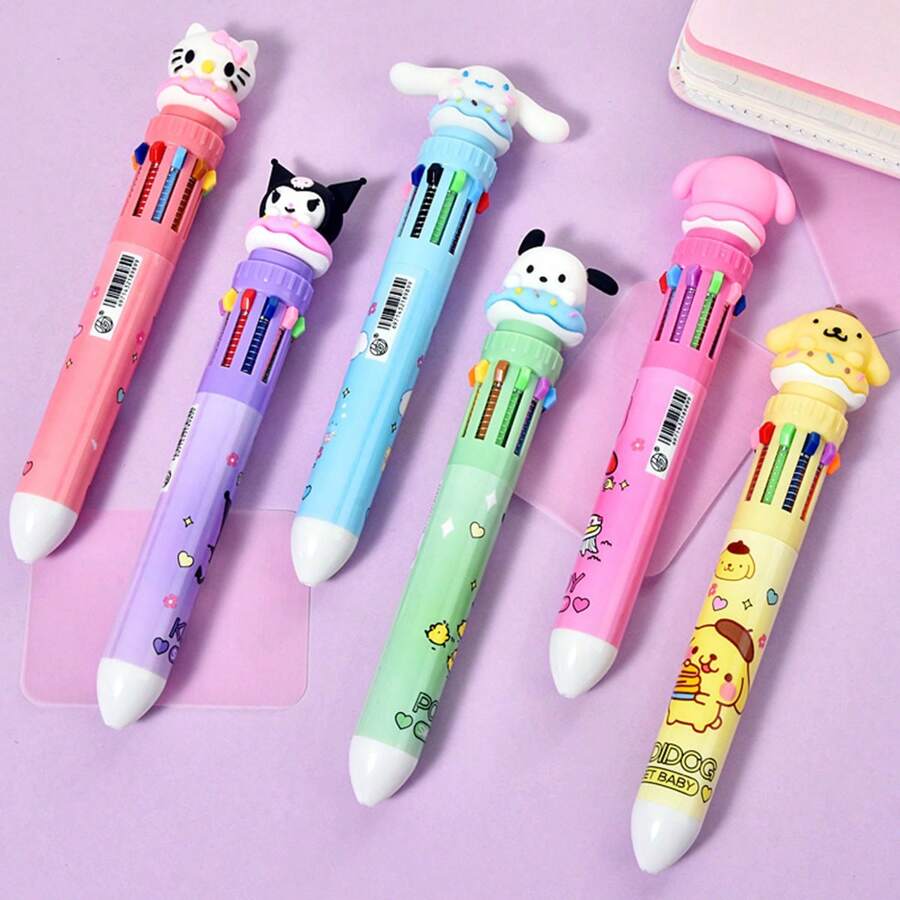 Sanrio Sanrio Series Multi-Color Push Button Gel Ink Pen | SHEIN UK