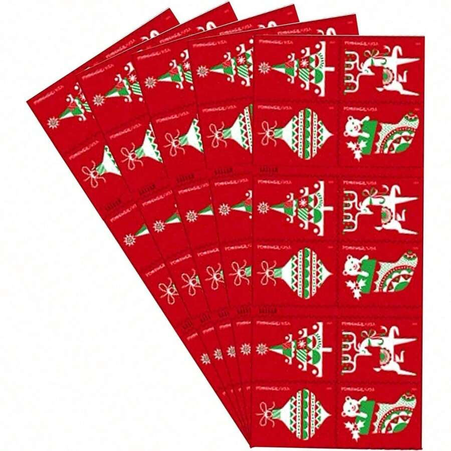 Holiday Delights Forever Postage Stamps 5 Books Of 20 First Class ...