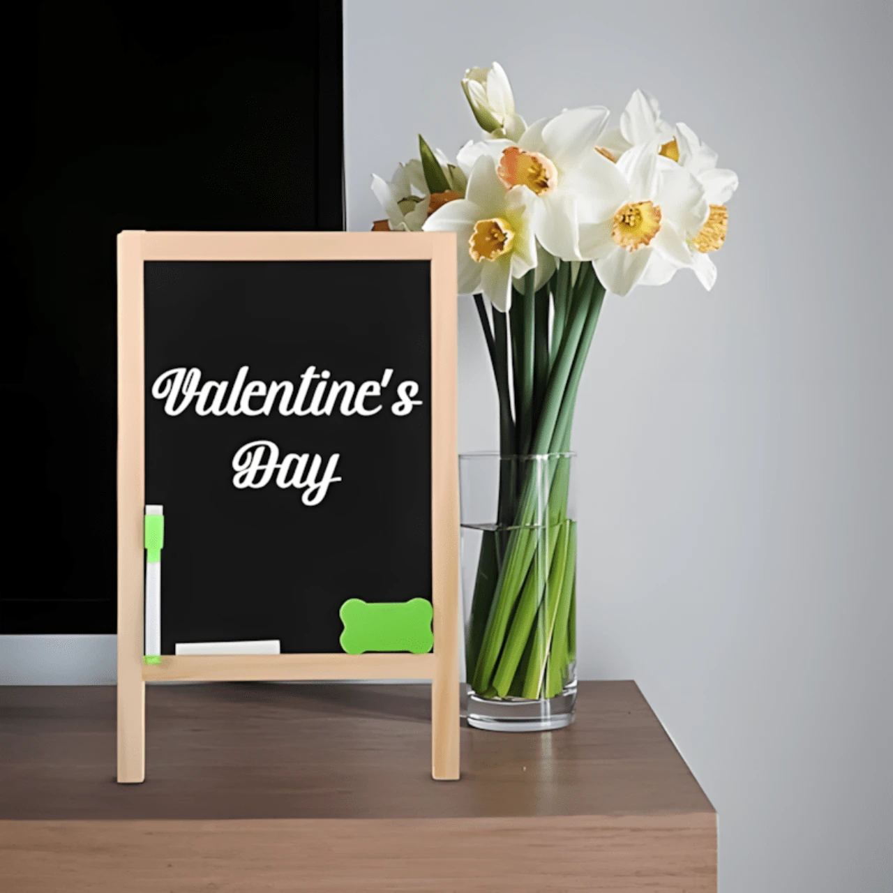 Multipurpose Small Blackboard, Foldable Double-Sided Black And White ...