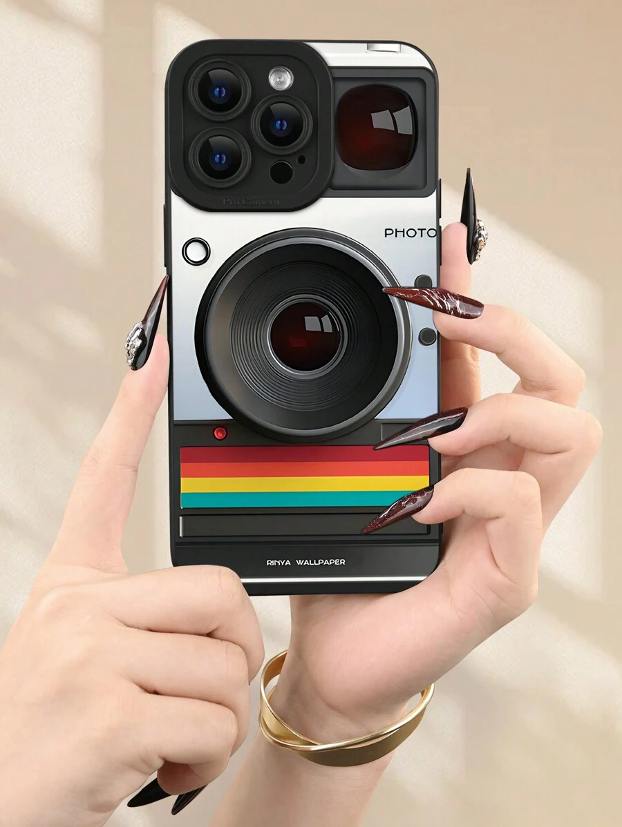 1PC Rainbow Camera Printed 2D Pattern Creative Vintage Classic Simple ...