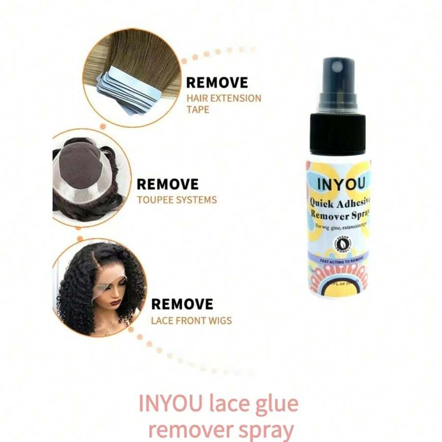 Gentle Lace Wig Removal Spray - Fast Acting, No Residue Formula, Easily ...