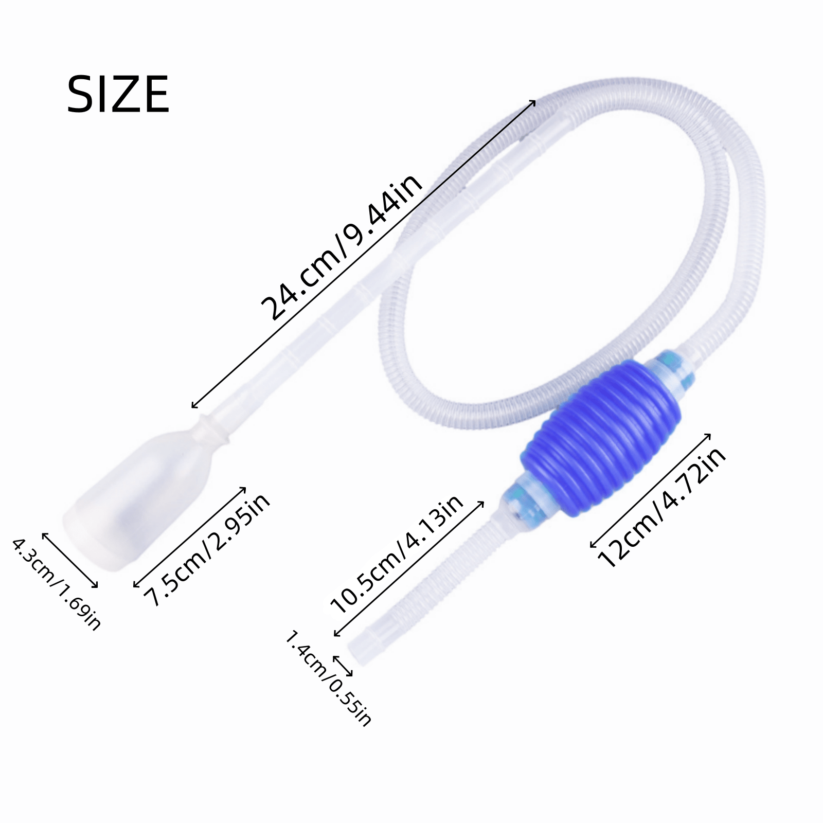 Aquarium Siphon, Manual Fish Tank Siphon Water Changer, Gravel Cleaner ...