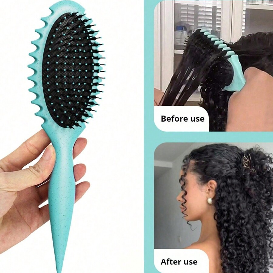 New Upgrade Plus Detangler Hair Brush, Curl Defining Brush, Curly Hair ...