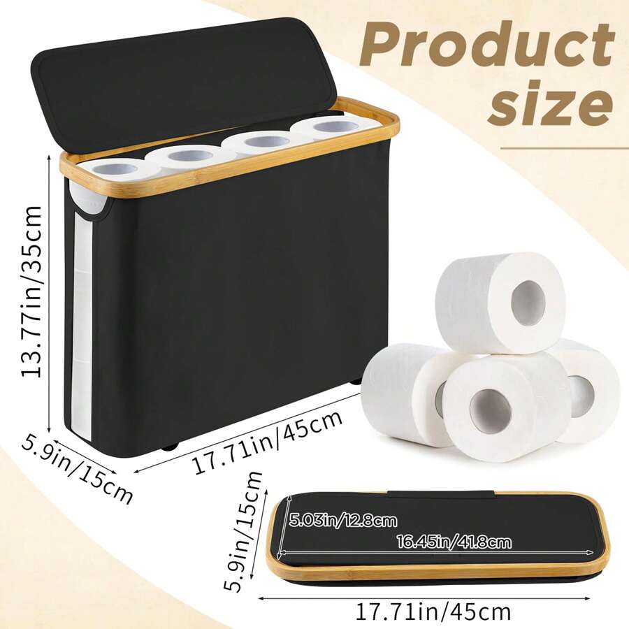 Toilet Paper Storage, Toilet Paper Organizer With Lid Toilet Paper Bin ...