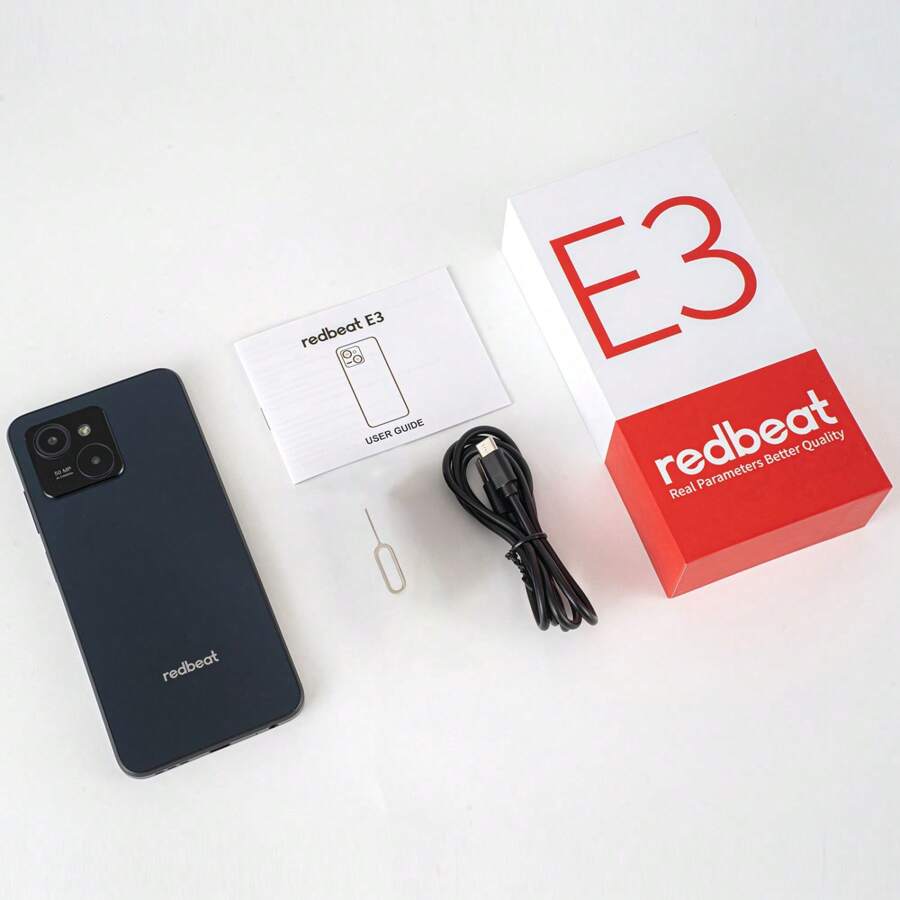 redbeat Smartphone Android E3 2024, pantalla táctil LCD de 6.56", 6GB ampliable a 12GB RAM ...