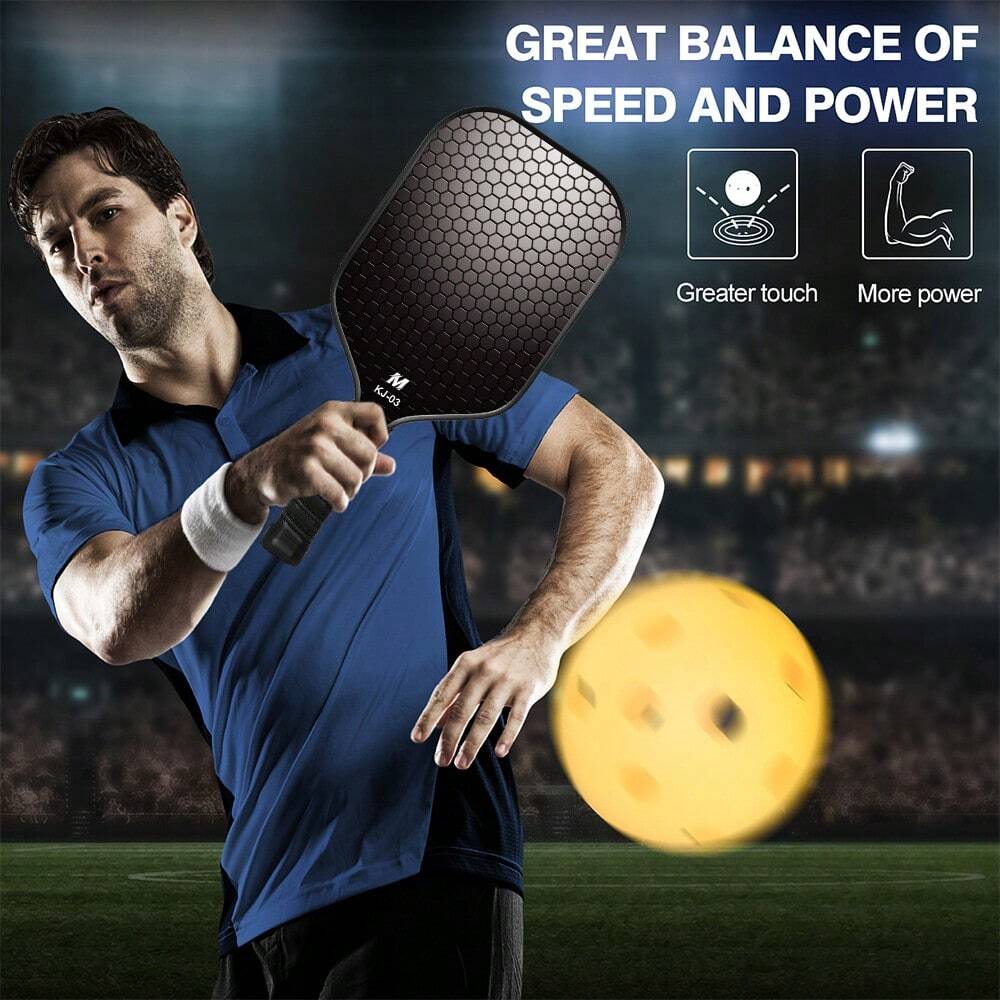 Carbon Fiber T700 Fabric Texture Pickleball Paddle, 16mm Pickleball ...