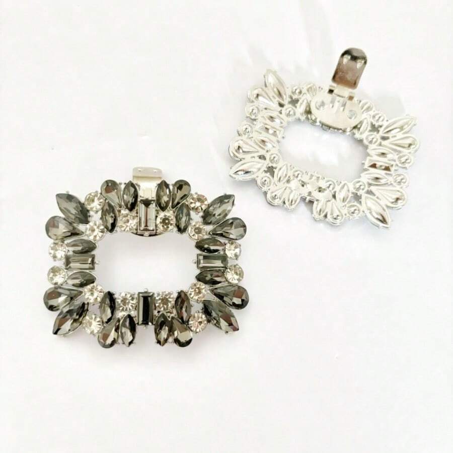 1pc Classic Crystal Shoe Clips, Multi-Style Options Elegant Rhinestone ...