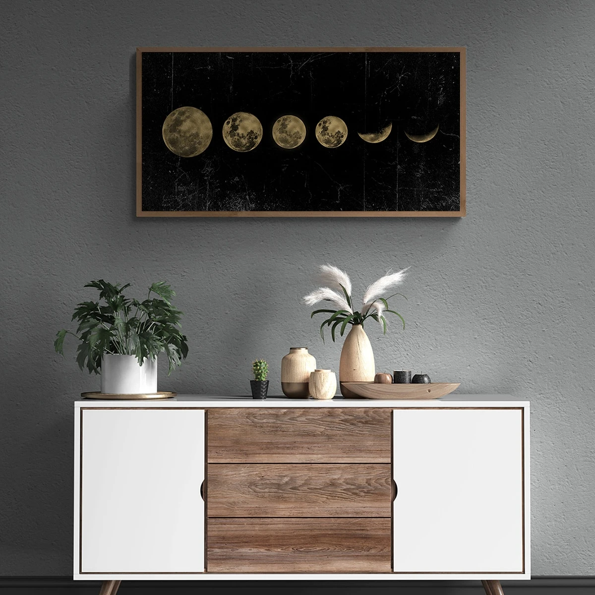 1Pc Unframed Lunar Eclipse Poster, Moon Phases Decor, Waterproof Canvas ...