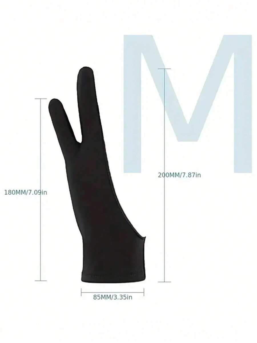 1pc Anti-Touch & Anti-Dirty Two-Finger Drawing Gloves, Compatible With ...