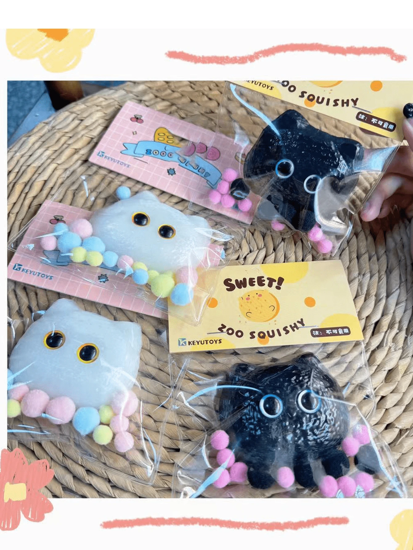 1pc Cute Big-Eyed Cat Squeeze Toy, Realistic Cat Slow Rebound Squishy ...