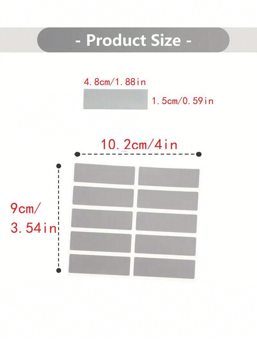 100pcs Grey Rectangular Scratch Off Labels, Dimensions: 4.8cm X 1.5cm ...