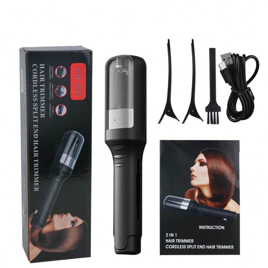 Cordless Split End Hair Trimmer, Solution For Dry And Damaged Hair, Rechargeable Trimmer For ...