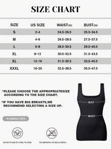 Women Tummy Control Shapewear Tank Tops Seamless Square Neck ...
