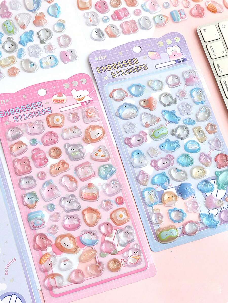 1PC Cute Cartoon 3D Sticker Portable And Durable Waterproof Decorative ...