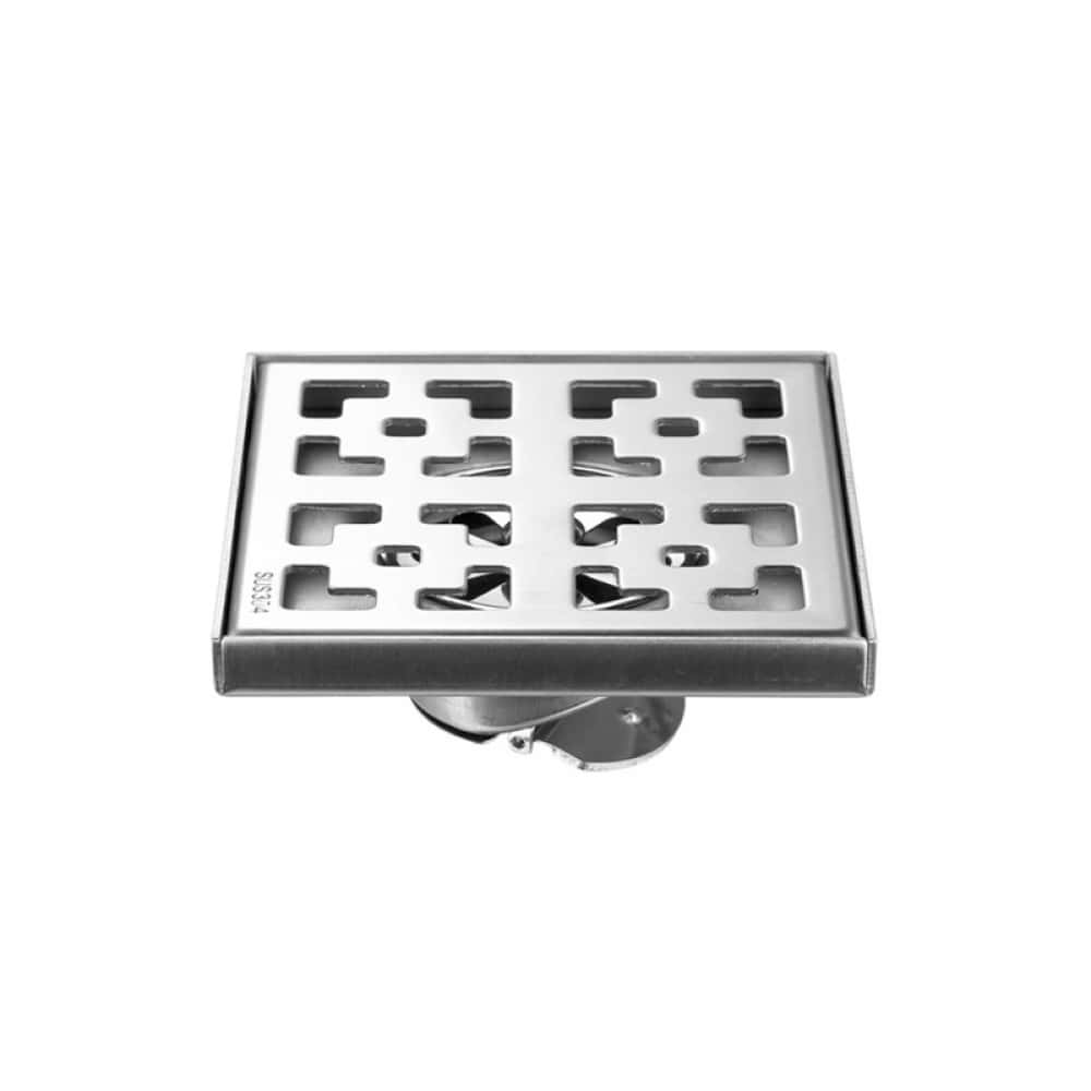 Scarico per doccia quadrato spazzolato 12*12 cm, scarico a pavimento in acciaio inossidabile con ...