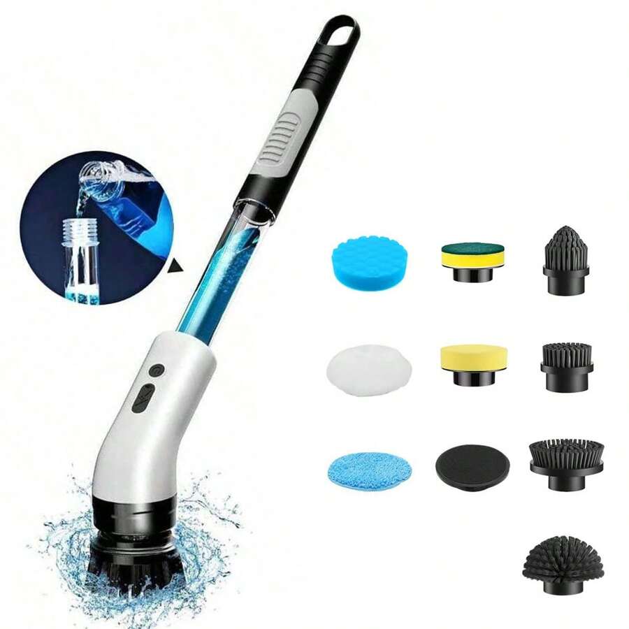 9 In 1 Electric Spin Scrubber With 9 Replaceable Brush Heads, Shower ...