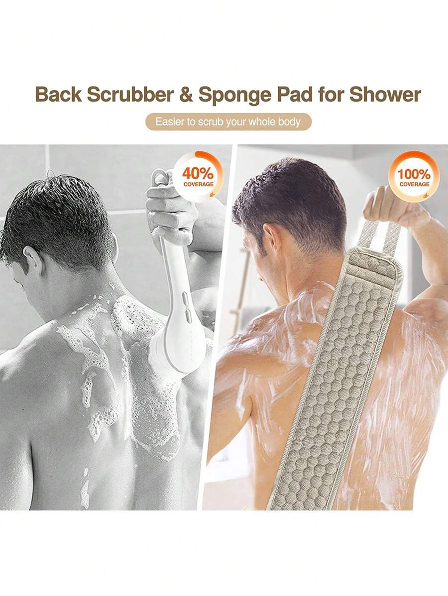 Relaxing Deep Cleansing Back Scrubber For Men And Women - Exfoliates ...