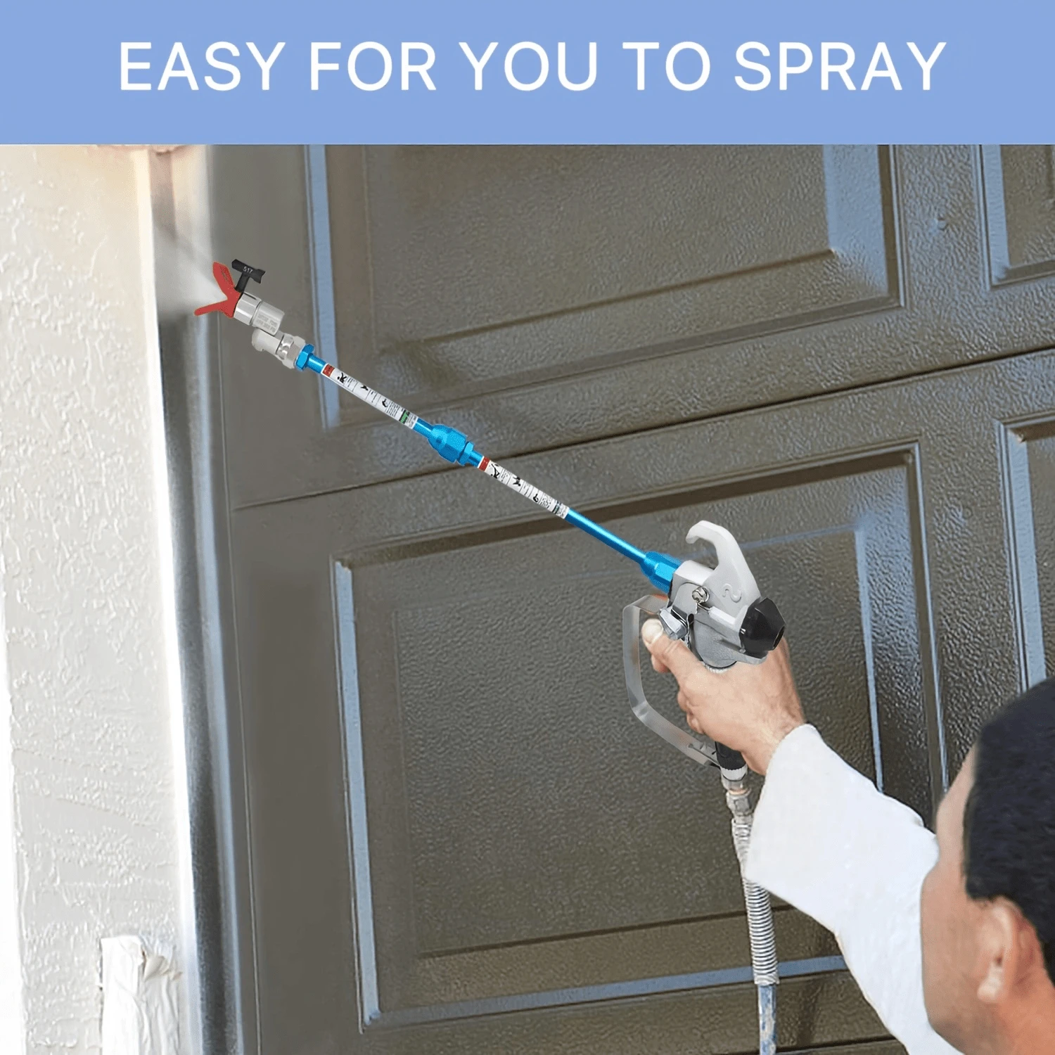 17 Piece Airless Paint Sprayer Gun Kit With Hose, Metal & Plastic ...