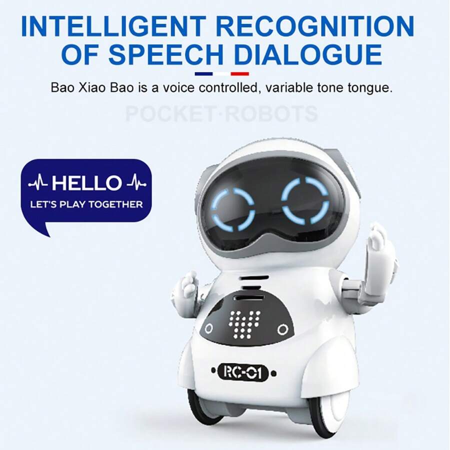 1pc Pocket Robot,Interactive Mini RC Robot Toys: Talking, Singing ...