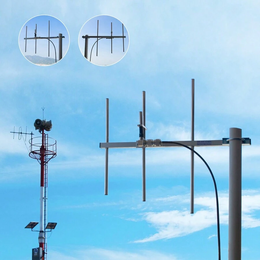 Antena Yagi UHF de 400-470 MHz con ganancia de 7 dBi, antena vertical de alta ganancia para ...