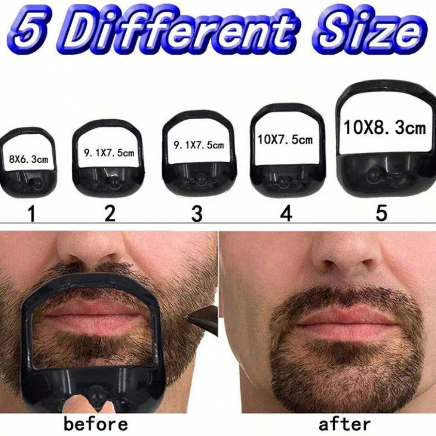 5 Pcs Men Beard Shaping Template Tool Easy To Use Goatee Beard Shaper For Perfect Beard Styles ...