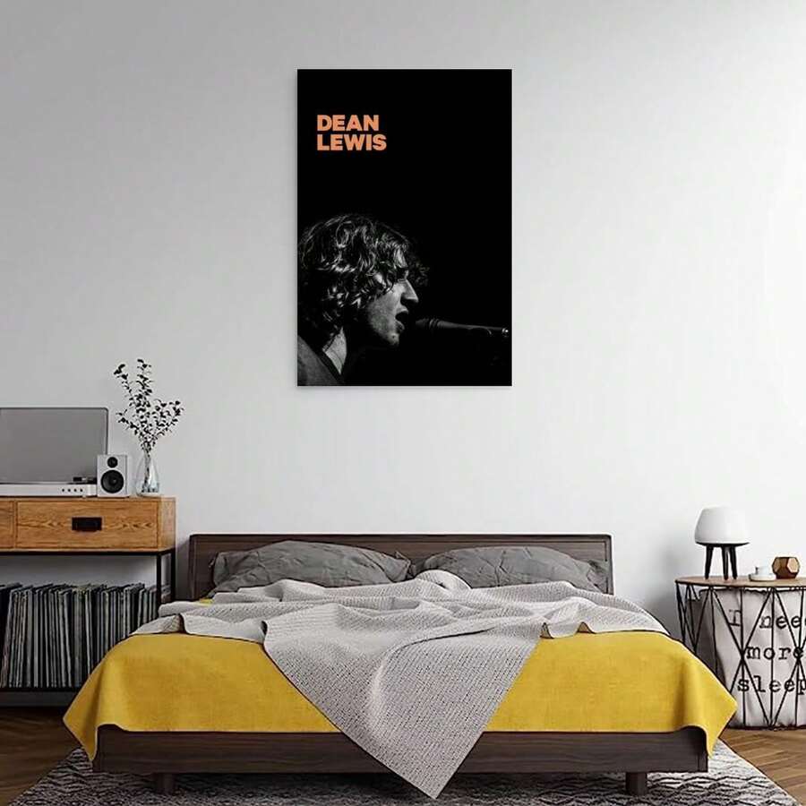Dean Lewis Poster Framed Canvas Poster Built In Wooden Frame Home ...