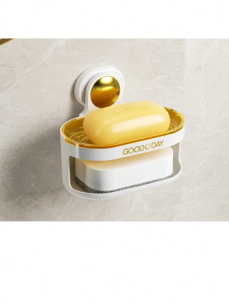 Lightweight No-Drill Hollow Drainage Sponge Soap Dish, Hanging Wall ...