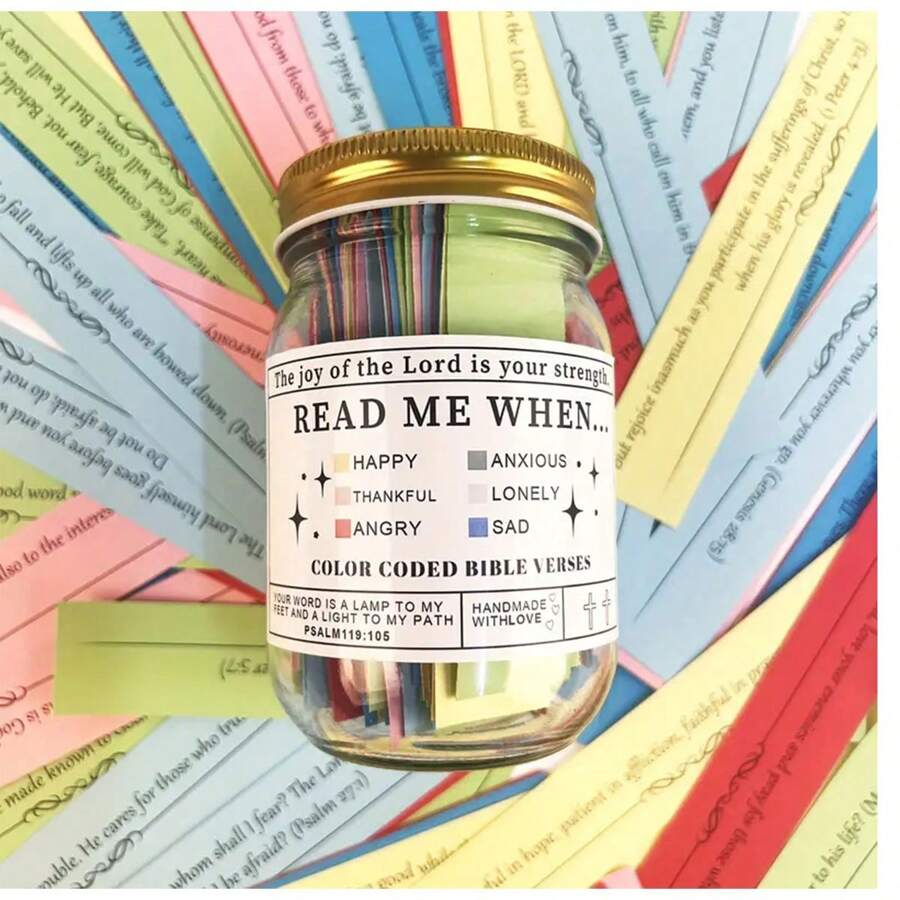 2024 Brand New Version, Bible Verses In A Jar, Emotions And Feelings ...