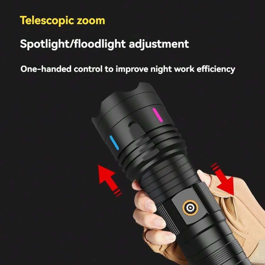 1PC Powerful Ultra Bright Spotlights Long Range LED Flashlight Tactical ...