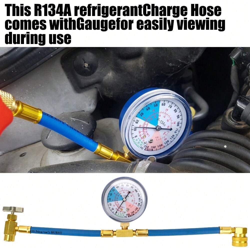 Tuyau de charge de vanne ouverte R134a Réfrigérant R134a Recharge de climatisation Tuyau pour ...