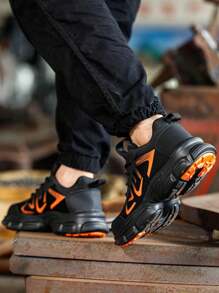 UMBURLLY Men's Safety Shoes With Steel Toe, Anti-Smash & Puncture ...