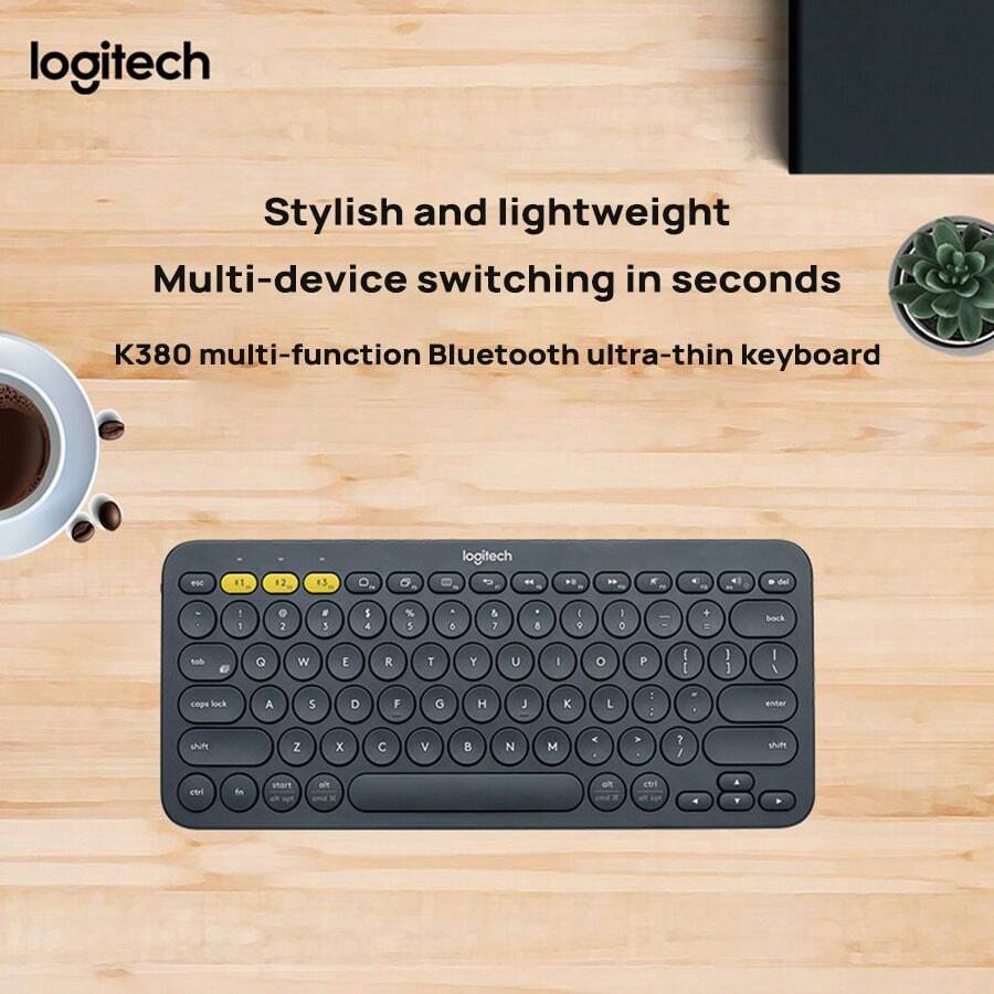 Logitech Bluetooth Wireless Keyboard K380, Fashion, Lightweight, Portable, Compatible With ...