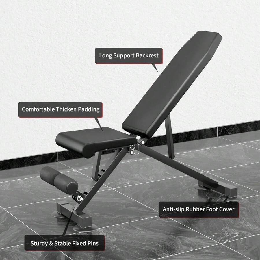 Weight Bench Workout Bench For Incline Decline Exercise 500LBS Weight ...