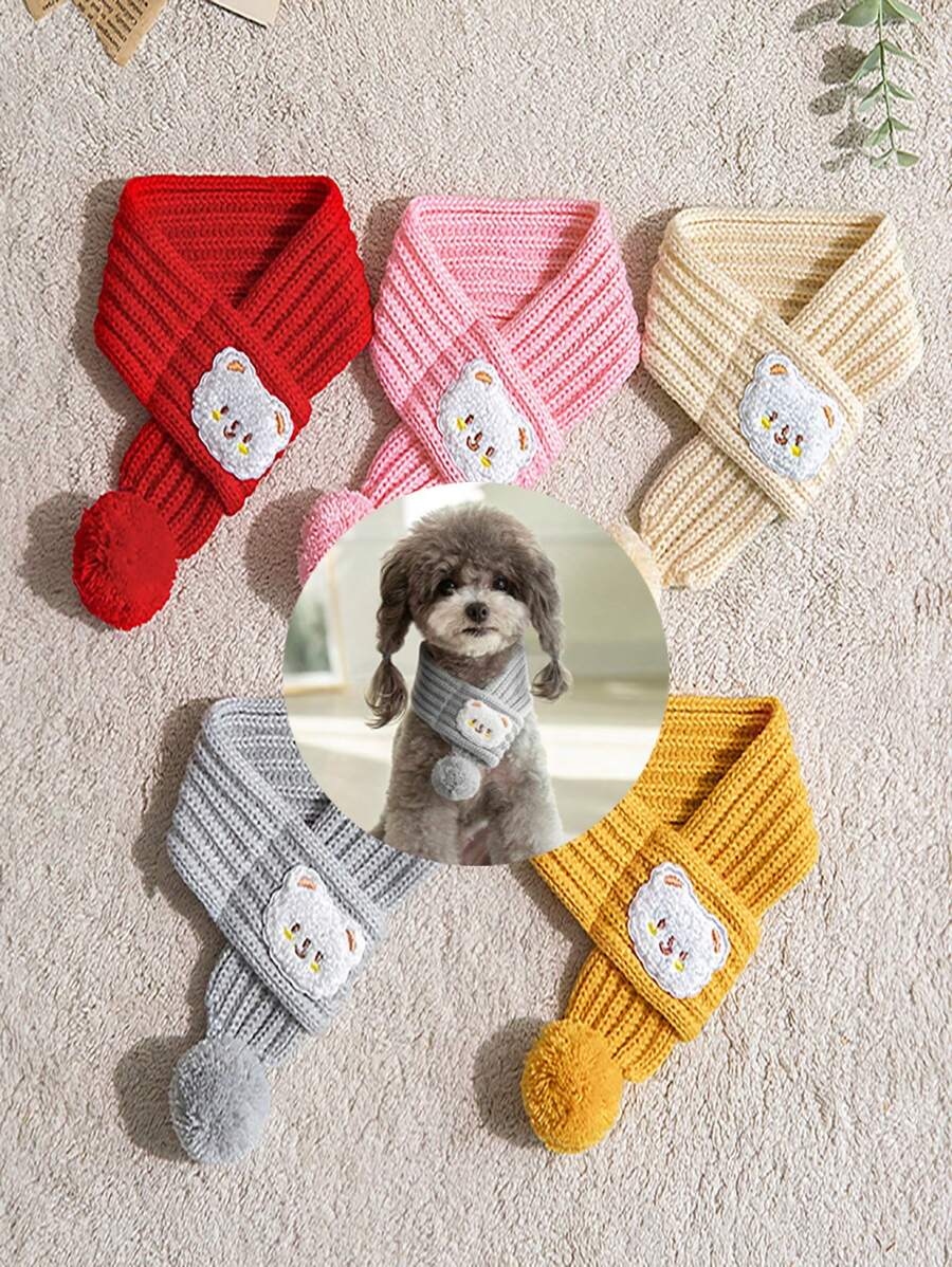 Knitted Polyester Dog Scarf, Warm Pullover, Pet Turban For Small And ...