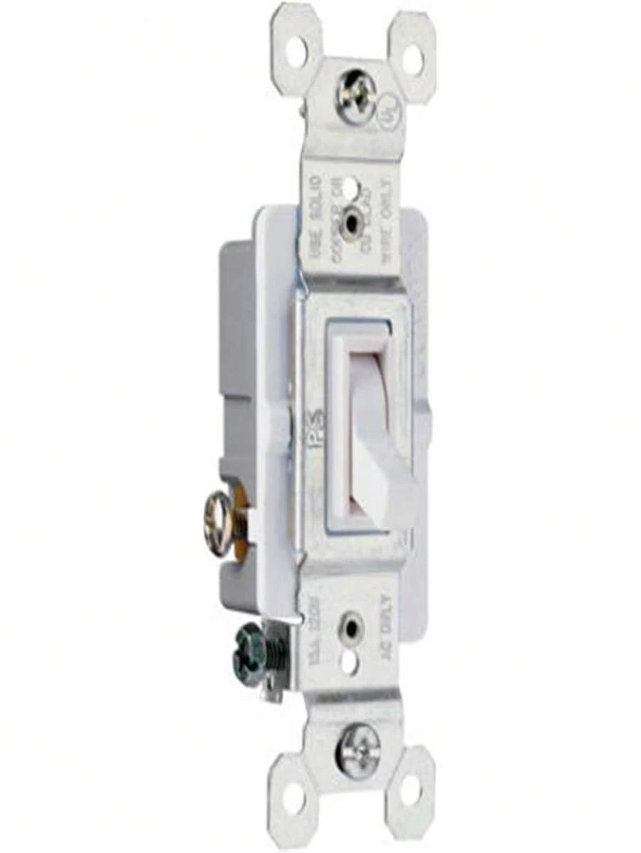 Pass & Seymour 663WGTU 15A 120V Grounded Standard 3 Way Toggle Switch ...