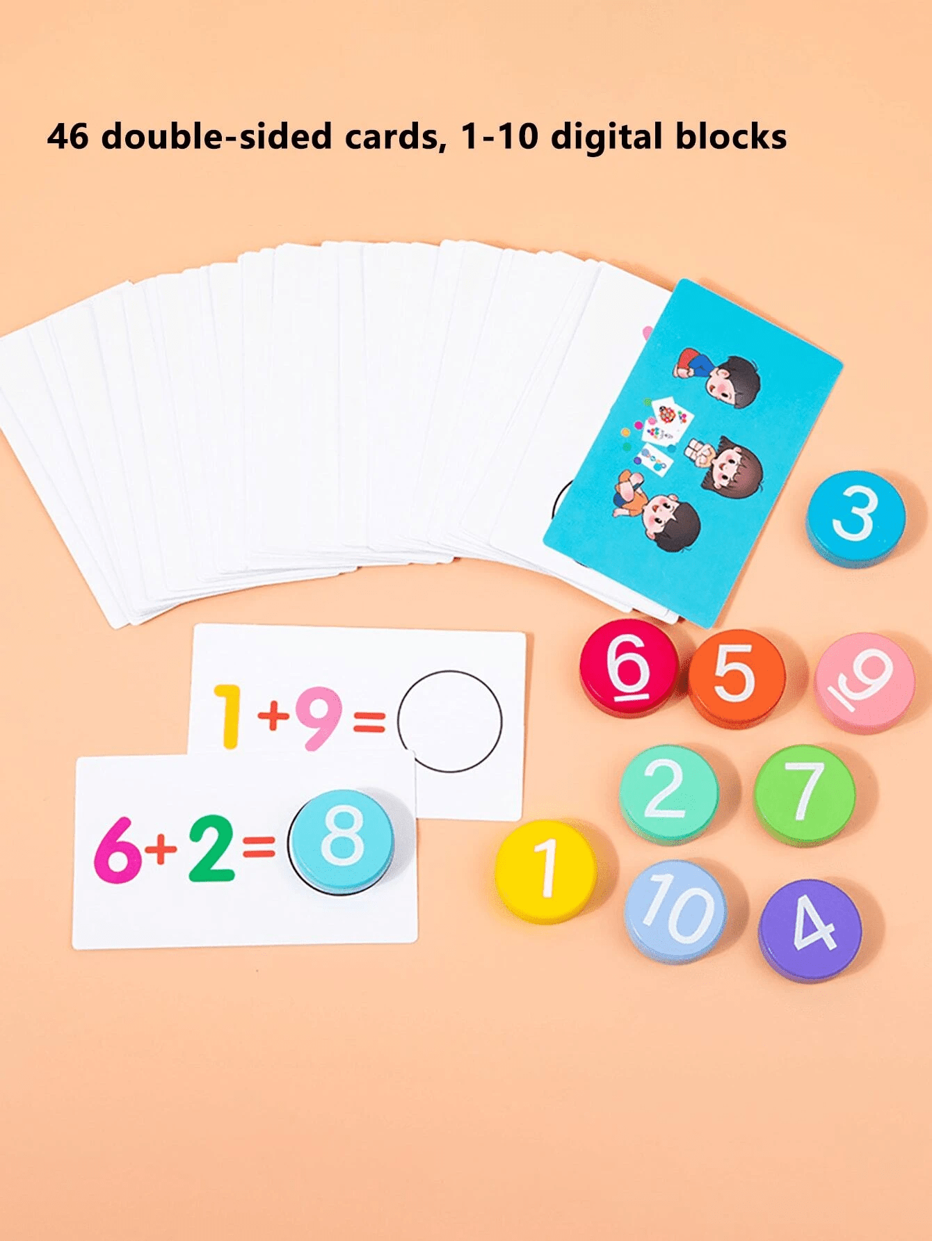 Kids Wooden Number Board, Montessori Toys Pairing And Counting ...