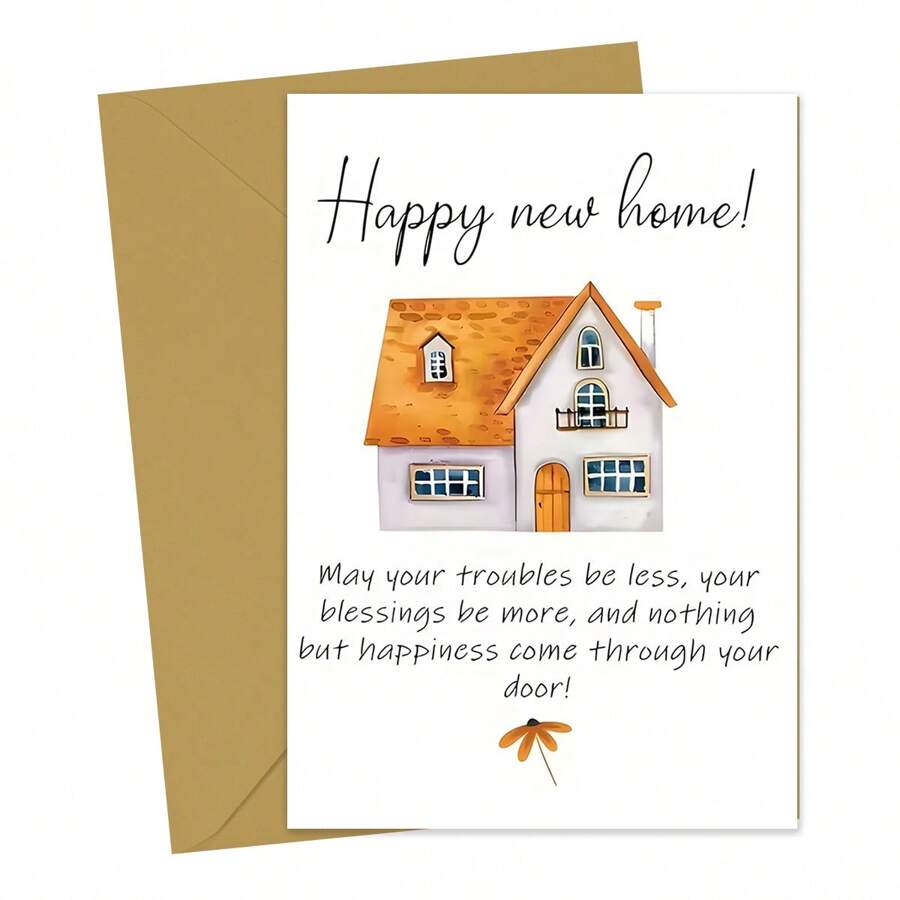 New Home Card, Housewarming, Congratulations On Your New House Card, New Apartment Card - With ...