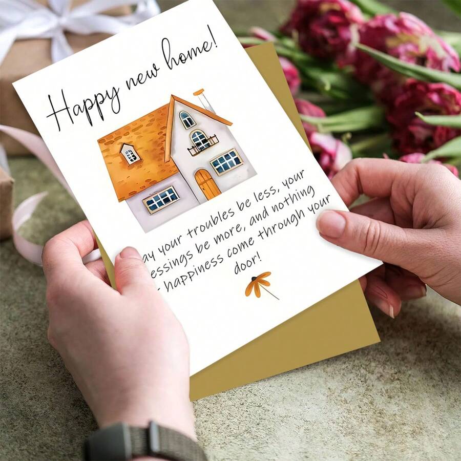 New Home Card, Housewarming, Congratulations On Your New House Card, New Apartment Card - With ...