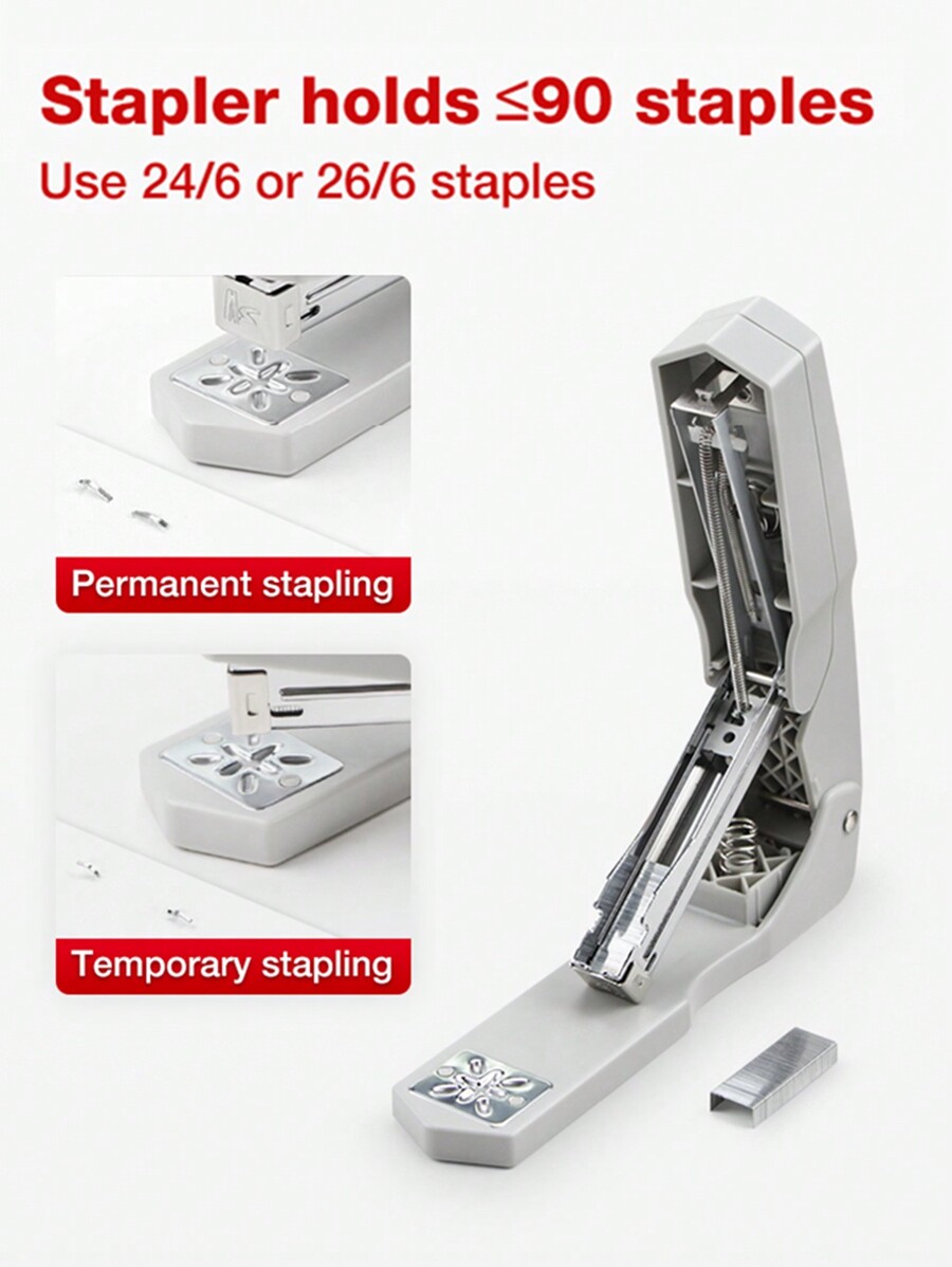 Swing-Arm Swivel Stapler, 360 Degree Rotate Desktop Staplers, 25 Sheet ...