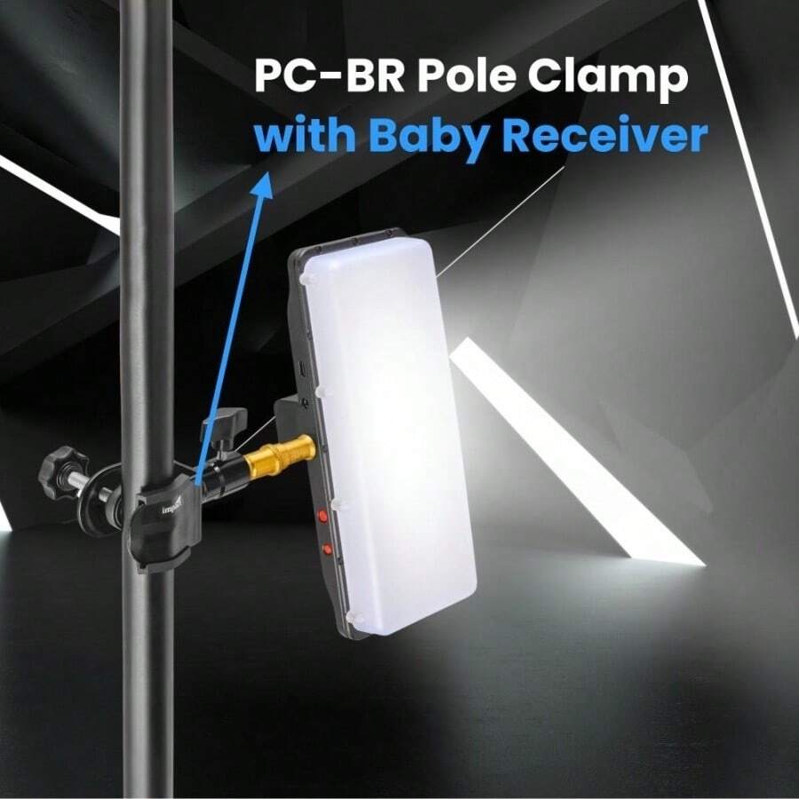 Impact Heavy-Duty Adjustable Pole Clamp With Baby Receiver Steel ...