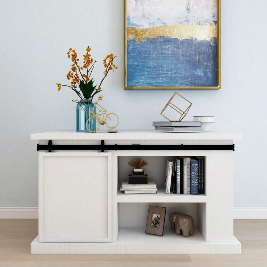 Mini Sliding Cabinet Door Hardware Kit Carbon Steel 152cm For Smooth ...